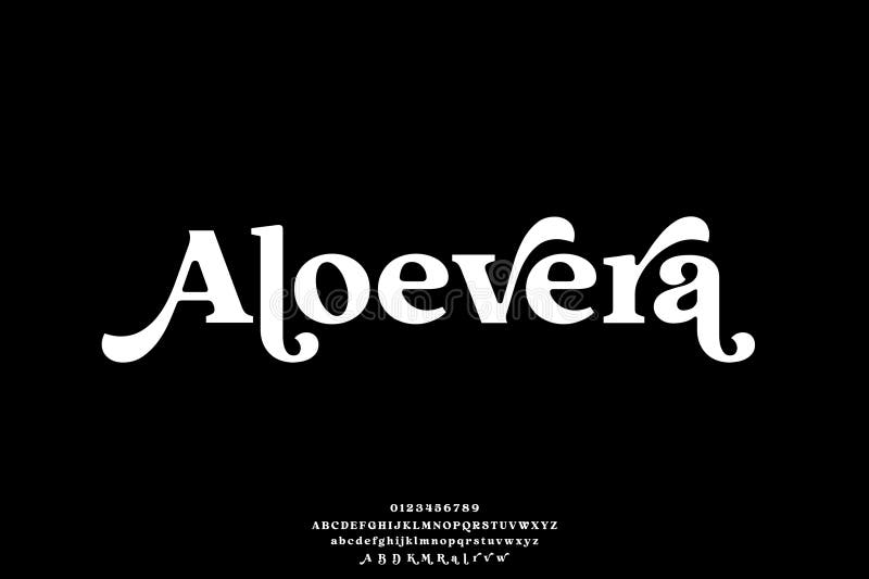 Elegant Bold Vintage Decorative Alphabet Display Font Vector with ...