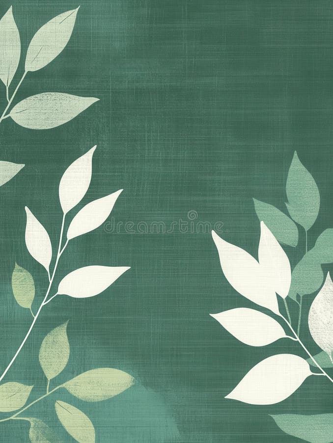 Elegant Botanical Design with Soft Green Background and Subtle Leaf ...