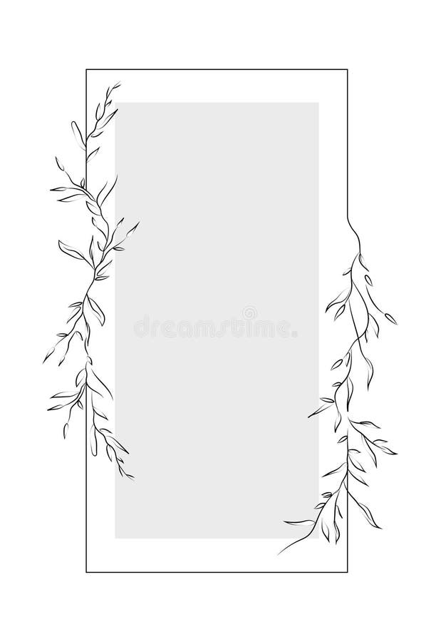 Elegant Botanical Frame Design. Vector Illustration Stock Illustration ...