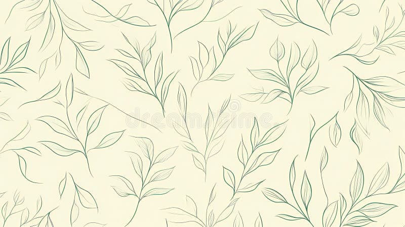 Elegant Botanical Sketch - PowerPoint Background Stock Illustration ...