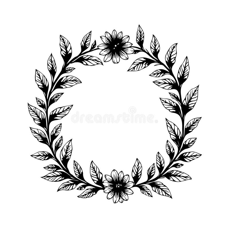 Elegant Botanical Wreath Showcasing Delicate Floral Designs for ...