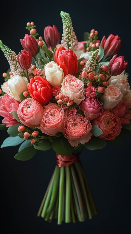 An Elegant Bouquet of Spring Flowers with Easter Themes for a Stylish ...