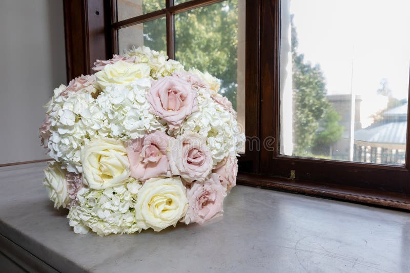 Elegant Bridal Bouquet in Natural Light by the Window Stock Photo ...