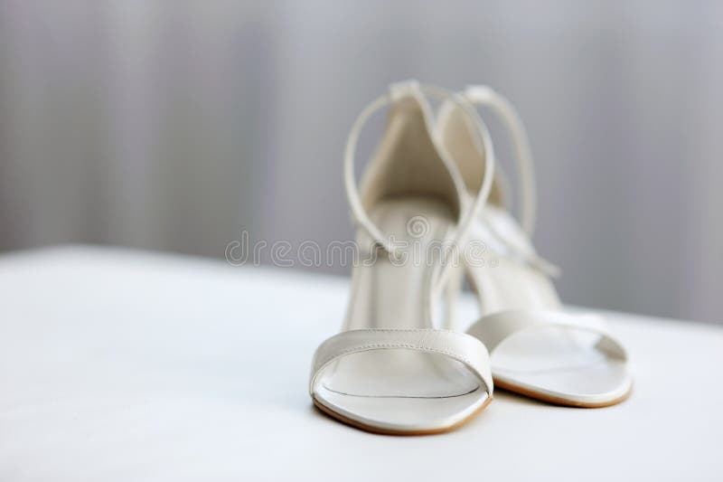 Elegant bridal shoes stock image. Image of bride, color - 17125529