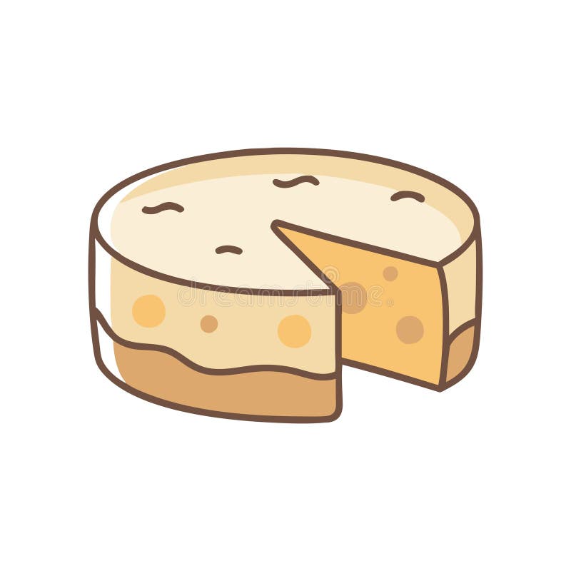 Elegant Brie Cheese Design for Menus Stock Illustration - Illustration ...