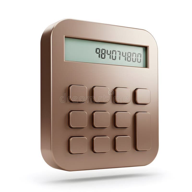 Elegant Bronze Calculator: a 3D Render of a Modern and Stylish ...