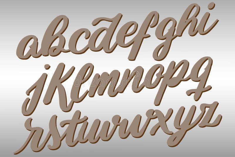 Brown Alphabet Letters Background Illustration Stock Vector ...