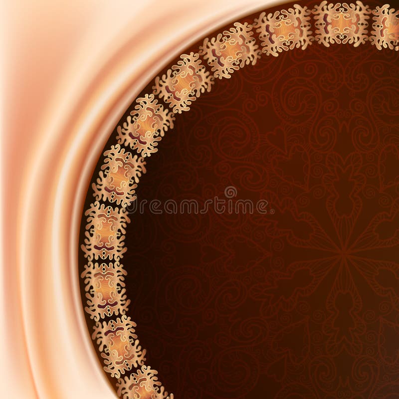 Elegant Brown Background with Luxury Golden Elements Modern 3D Abstract ...