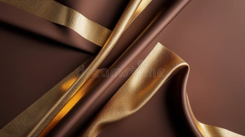 Elegant Brown Matte Background with Golden Elements for Design Projects ...