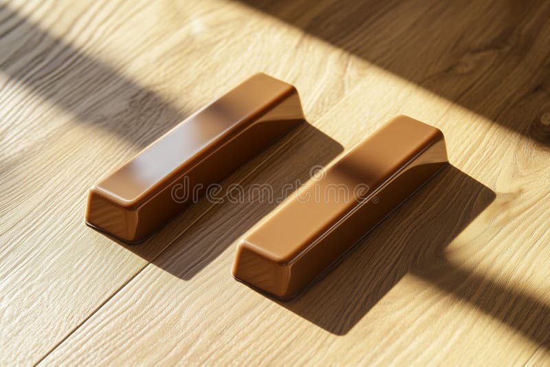 Elegant Brown Objects on Wood Stock Illustration - Illustration of ...