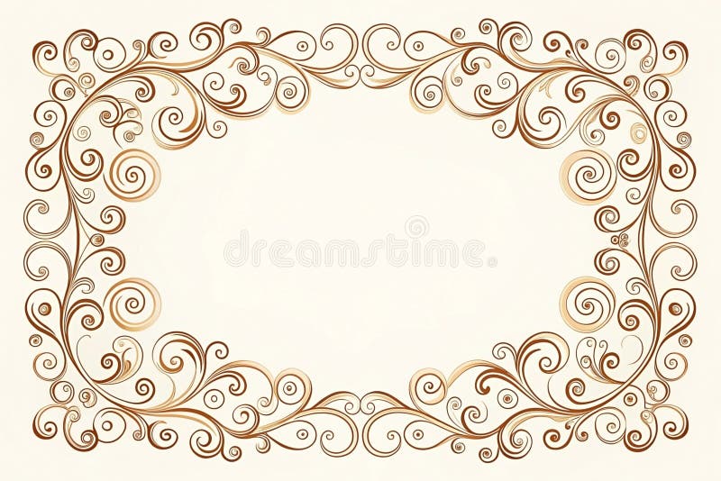 Elegant Swirl Design Border Stock Illustrations – 111,384 Elegant Swirl ...