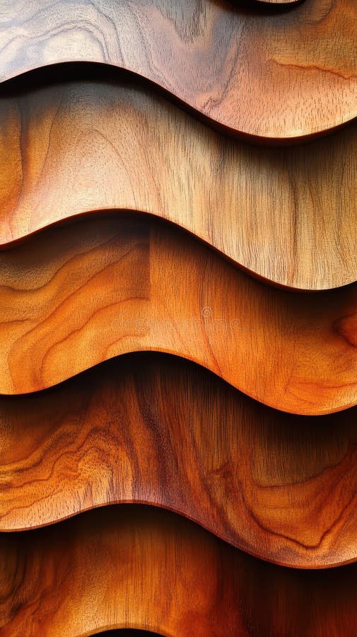 Elegant Brown Wooden Abstract Pattern Showcasing Smooth Geometric ...