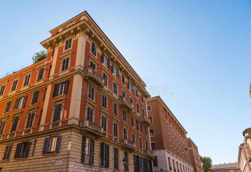 Elegant building in Rome stock photo. Image of ancient - 114424020