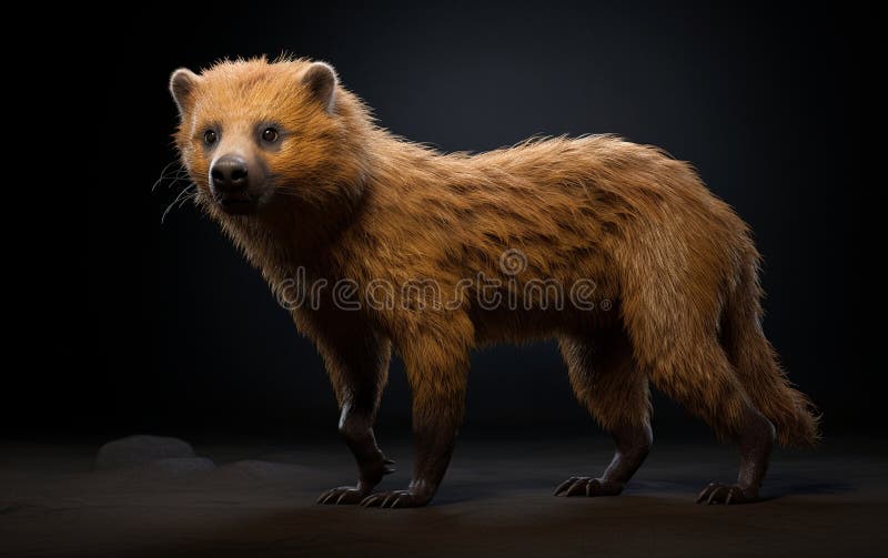 Elegant Bush Dog Silhouette on White Stock Illustration - Illustration ...