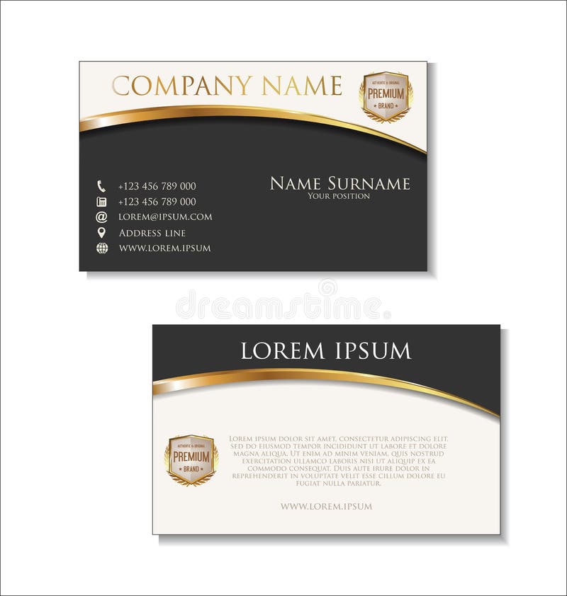 Elegant Business Card Design Template Stock Vector - Illustration of ...