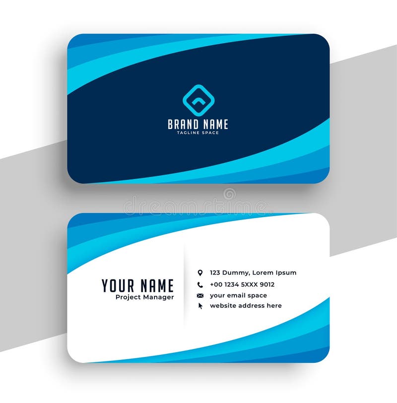 Elegant Business Card Layout for Corporate Identity Stock Illustration ...