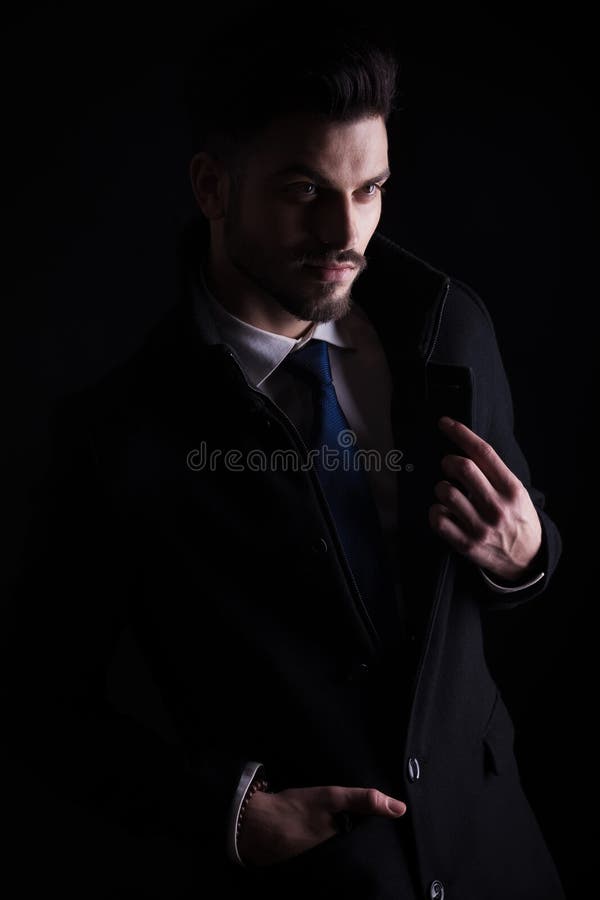 Elegant Business Man Fixing His Collar Stock Photo - Image of hand ...