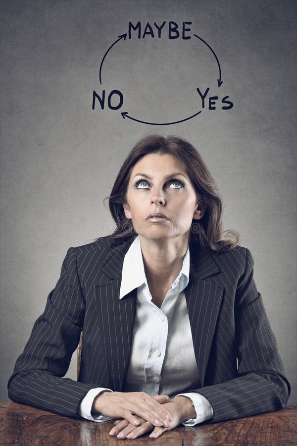 Elegant Business Woman Decision Making Stock Image - Image of corporate ...