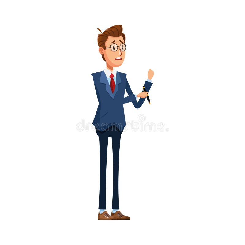 Man or Businessman Comic Character Stock Vector - Illustration of happy ...