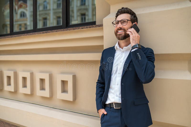 Elegant Businessman Waiting for the Appointment and Looking Anticipated ...