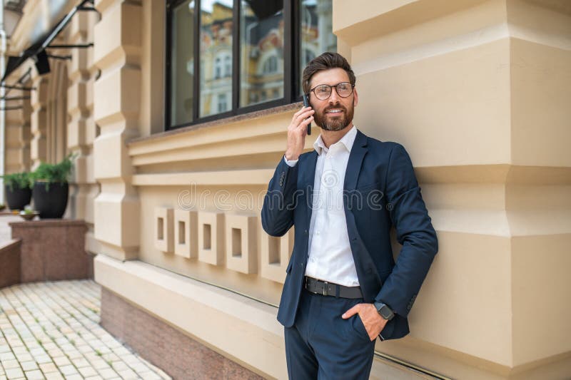 Elegant Businessman Waiting for the Appointment and Looking Anticipated ...