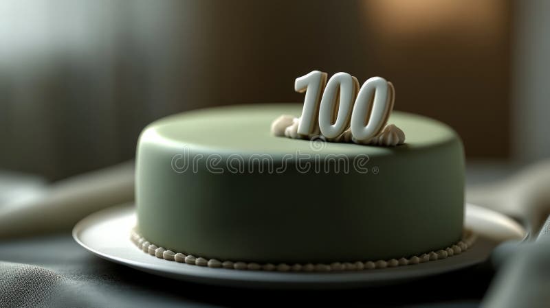 Elegant Cake Celebrating 100th Milestone Stock Photos - Free & Royalty ...