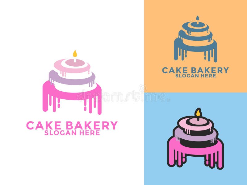 Cake Logo Icon Template, Cake Bakery Logo Vector Illustration Stock ...