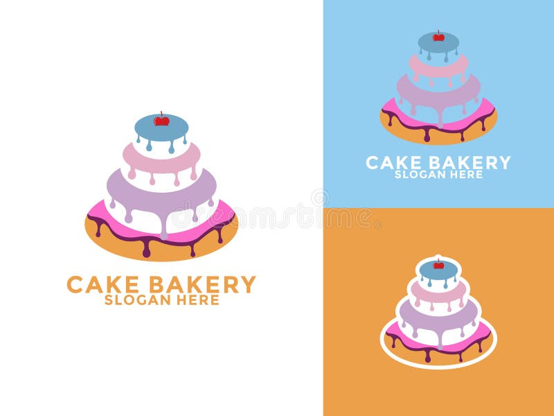 Cake Logo Icon Template, Cake Bakery Logo Vector Illustration Stock ...