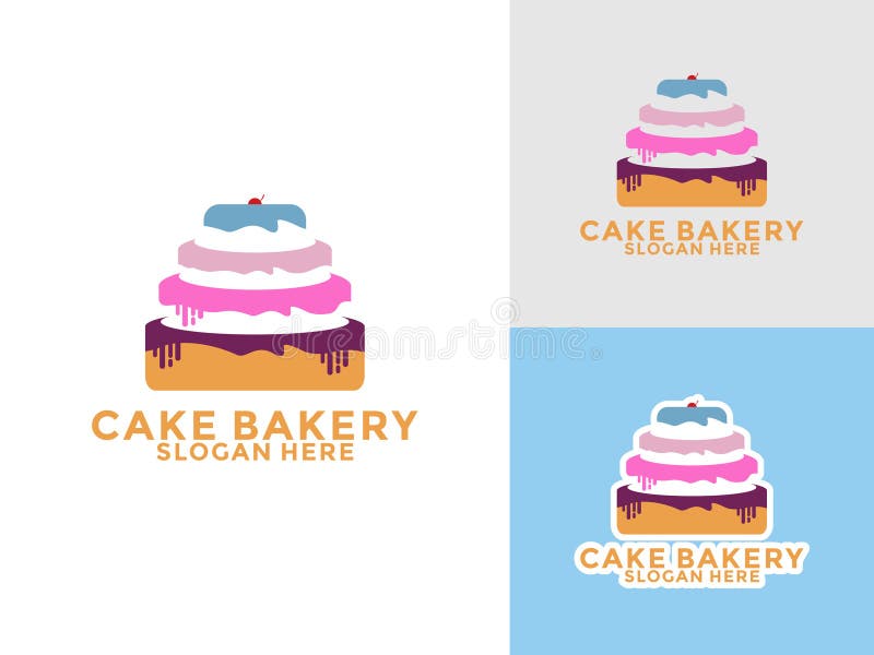 Cake Logo Icon Template, Cake Bakery Logo Vector Illustration Stock ...