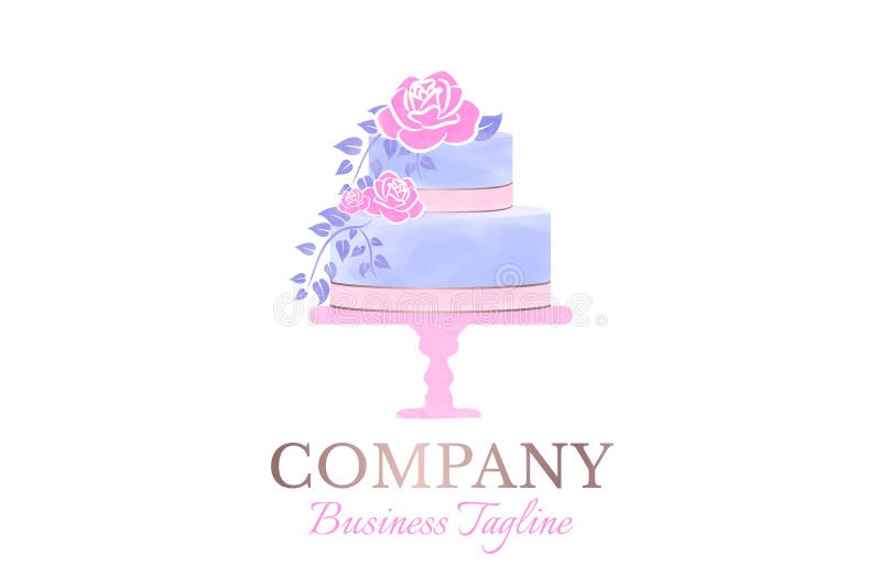Elegant Cake Logo stock vector. Illustration of design - 225441800