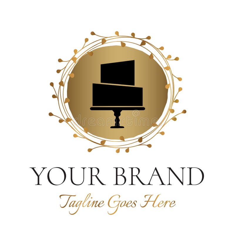 Elegant Cake Logo Design stock vector. Illustration of celebration ...
