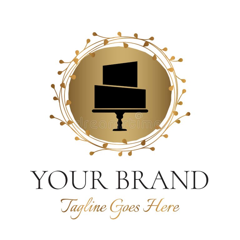 Elegant Cake Logo Design stock vector. Illustration of celebration ...