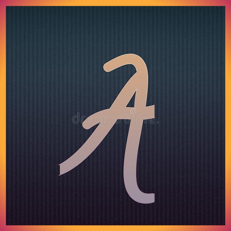 Elegant Calligraphic Letter a Design Beautiful for Designers Stock ...