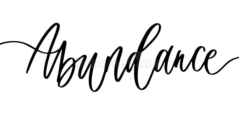 Elegant Calligraphy Word Abundance Stock Illustrations – 7 Elegant ...