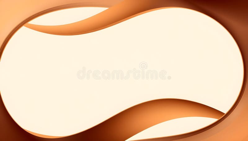 Elegant Caramel Abstract Background with Wave Design Frame Stock ...
