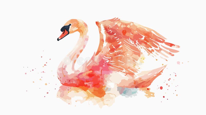 Elegant Cartoon Swan Animation Vector Illustration for Creative ...