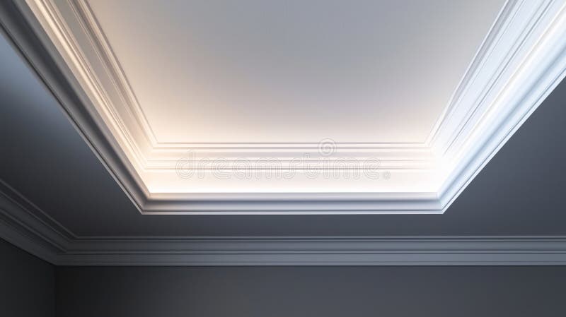 Elegant Ceiling Design Featuring Subtle Backlighting in a Modern ...