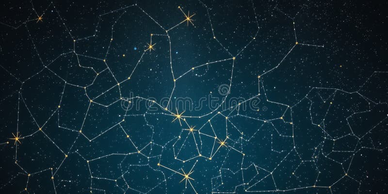 Elegant Celestial Constellation Night Sky Design Pattern Background Way ...