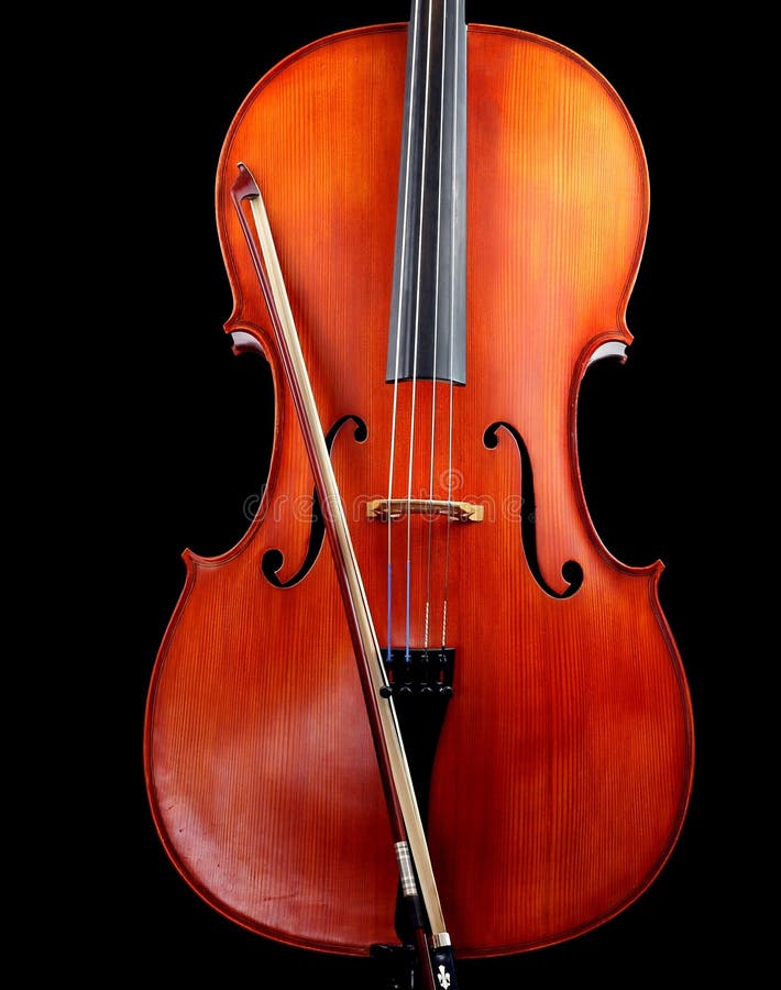 Isolated Cello Body with Bow Stock Photo - Image of crop, musical: 19646584