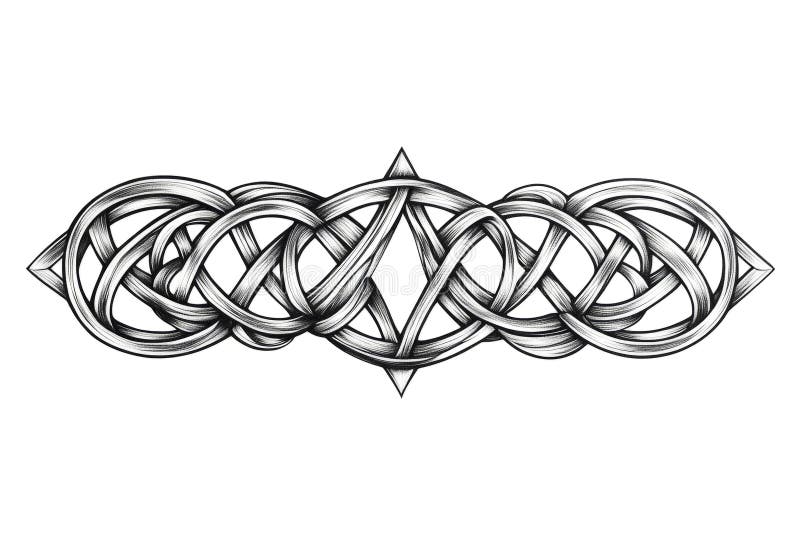 Elegant Celtic Knotwork Design Creates a Captivating Ornamental Border ...
