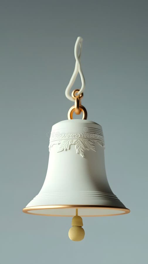 Elegant Ceramic Bell with Decorative Details Stock Illustration ...