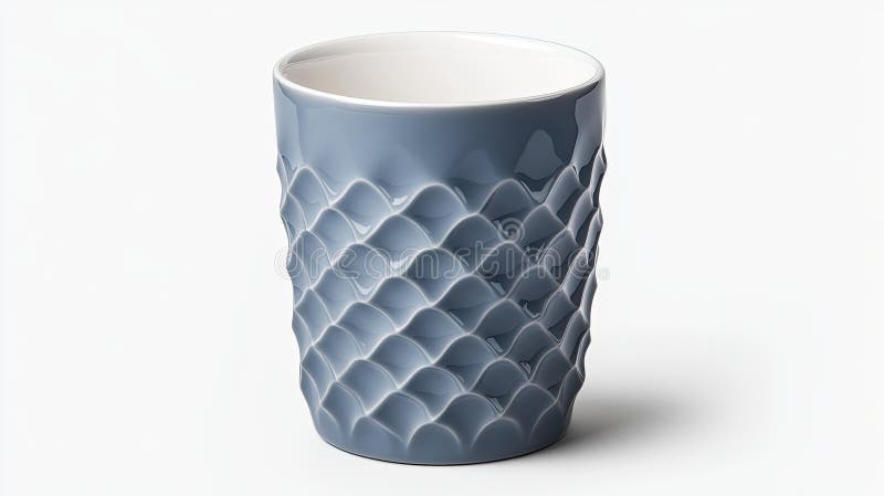 Elegant Ceramic Cup Features a Wave Pattern in a Blue-gray Gradient and ...