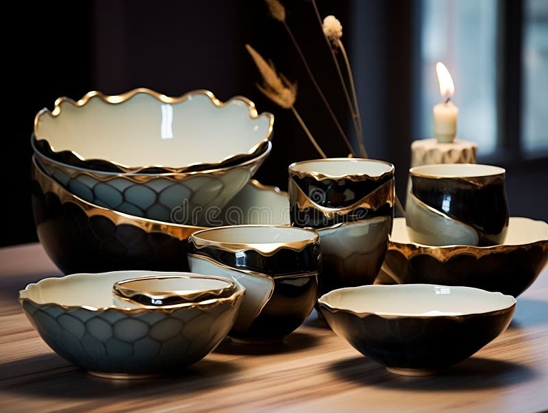 Elegant Ceramic Pebbles for daily Use Stock Illustration - Illustration ...