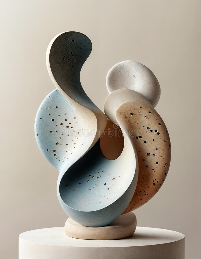 Elegant Ceramic Sculpture of Intertwined Abstract Forms Stock ...