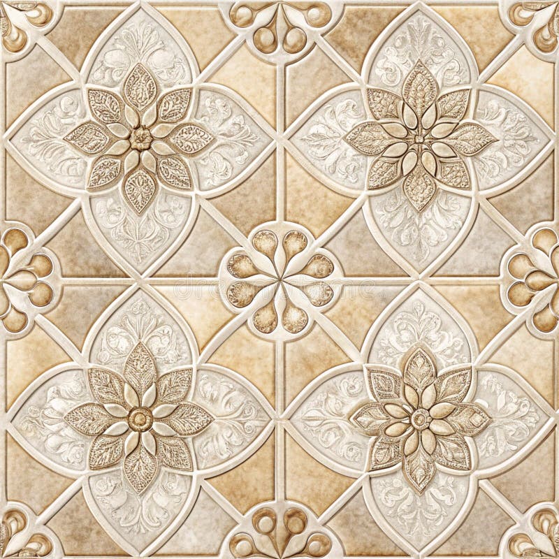Elegant Ceramic Tile Design for Bathroom and Kitchen Stock Illustration ...