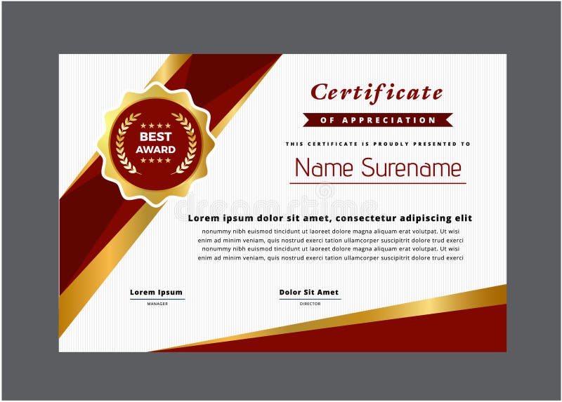 Elegant Certificate of Appreciation Template with a Modern Design and ...