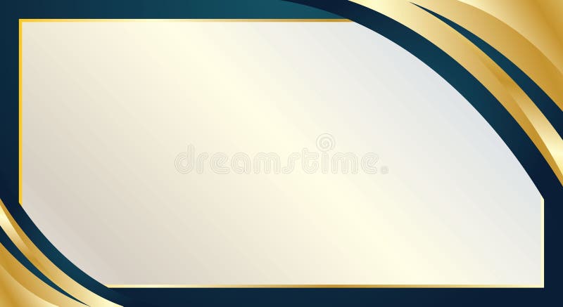 Luxury Gold Gradient Abstract Curve Corner Border for Certificate ...