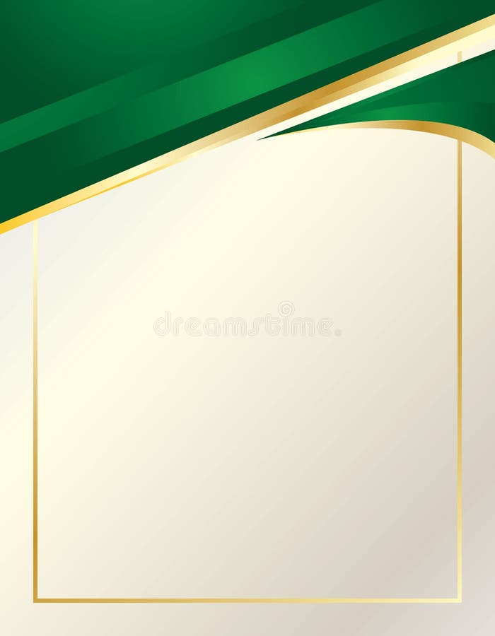 Simple Certificate Green Gold Luxury Background Images Stock Vector - Illustration of poster ...