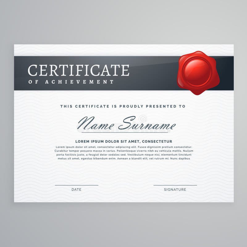 Elegant Certificate Design with White and Gray Checker Box Stock Vector ...