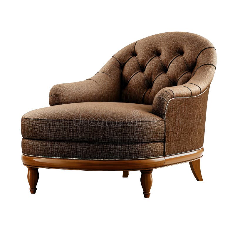 Elegant Chaise with Curved Silhouette and Luxurious Upholstery Stock ...